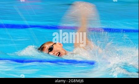 Tokio, Japan. 22nd July, 2021. Swimming: Olympics, training at the ...