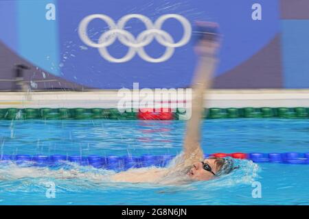 Tokio, Japan. 22nd July, 2021. City view of Tokyo Bayside at night. The ...