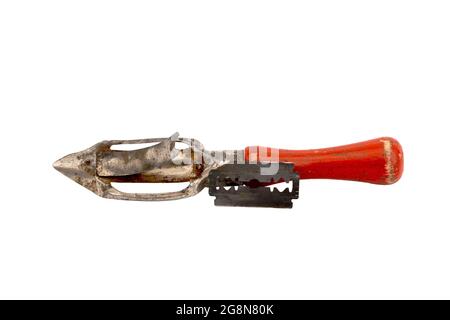 Antique Potato Shaver On White Background Stock Photo - Alamy