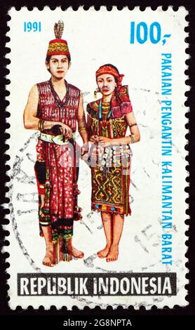 INDONESIA-CIRCA 1990:A stamp printed in INDONESIA shows image of The ...