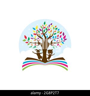 kids tree logo Vector icon design illustration Template Stock Vector ...