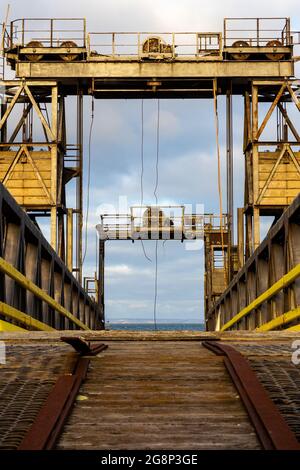 The kingscote jetty and crane located on Kangaroo Island South ...