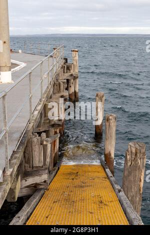 Wooden Kingscote Jetty, Kangaroo Island, South Australia Stock Photo ...
