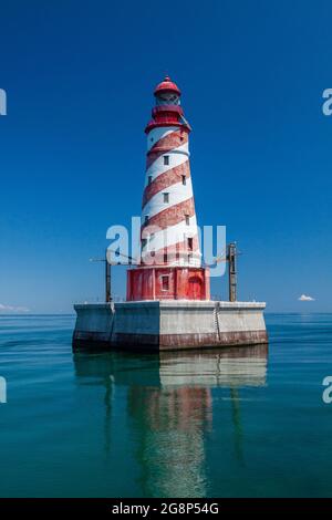 White Shoal Lighthouse - An offshore lighthouse on Lake Michigan Stock ...