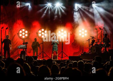 BARCELONA - JUL 10: Fuel Fandango (flamenco electronic funk band ...