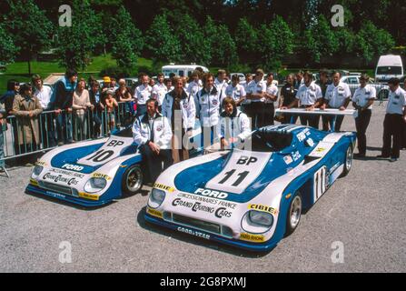 11 Derek Bell and Vern Schuppan Mirage in the pits at Le Mans 12 June ...