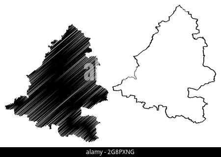 Teltow-Flaming district (Federal Republic of Germany, rural district ...