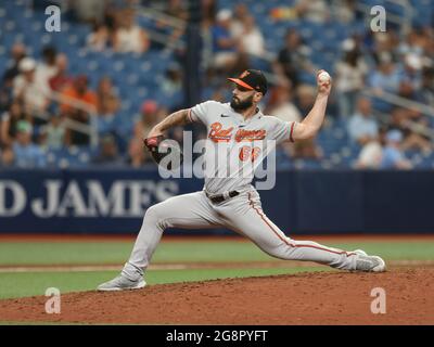 Baltimore Orioles relief pitcher Tanner Scott (66) delivers a pitch ...