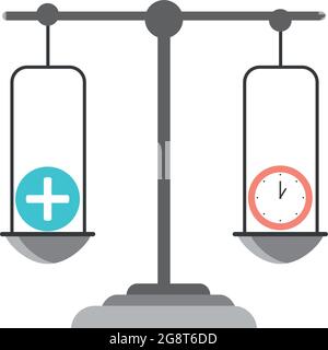 Work life balance. Scales measuring success health harmony isolated on ...