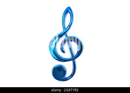 music note isolated on white background Stock Photo - Alamy