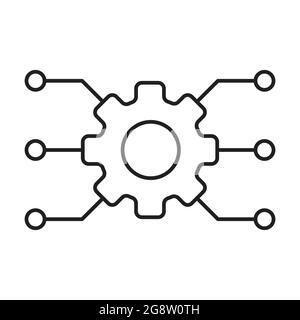 Intelligent Control thin line icon. Creative simple design from ...