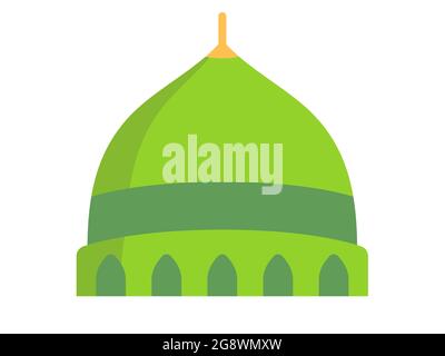 mosque dome single isolated icon with outline style vector illustration ...