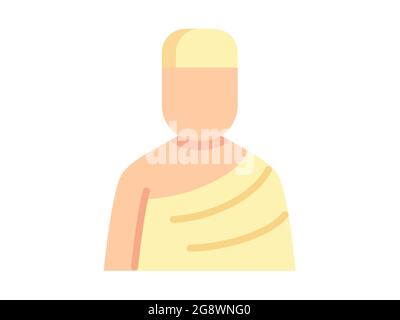 ihram muslim hajj single isolated icon with outline style vector ...