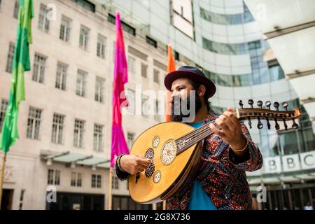 EDITORIAL USE ONLY Egyptian oud player, Joseph Tawadros performs in the ...