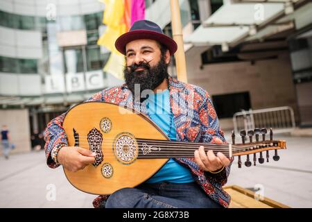 EDITORIAL USE ONLY Egyptian oud player, Joseph Tawadros performs in the ...
