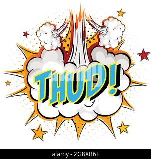 Word Thud on comic cloud explosion background illustration Stock Vector ...