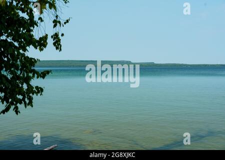 Beautiful shot of the Lake Huron from the Manitoulin Island Stock Photo ...