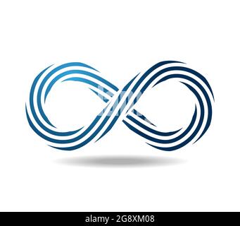 Mobius loop made of blue rope. infinity symbol Stock Vector Image & Art ...