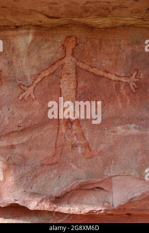 ancient australian aboriginal rock quinkan style in Laura North ...