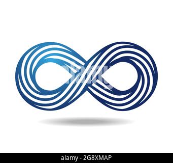 Mobius loop made of blue rope. infinity symbol Stock Vector Image & Art ...