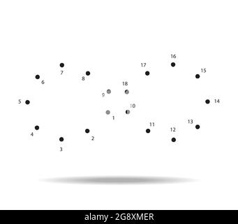 Dot to dot Mobius' loop picture. Infinity symbol Stock Vector Image ...