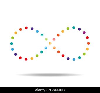 Dot to dot Mobius' loop picture. Infinity symbol Stock Vector Image ...