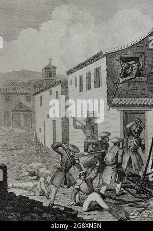 CIVIL WAR IN SPAIN Carlists driving back Republicans in Urnieta 1874 ...