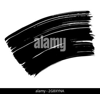 Stroke of a wide brush. Brush trace. Black Stock Vector Image & Art - Alamy