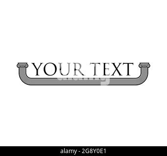 Ancient columns bent and connected by their bases to form a single ...