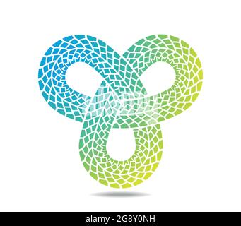 Mobius loop made of black tire track. Located on the sphere. Skin of ...