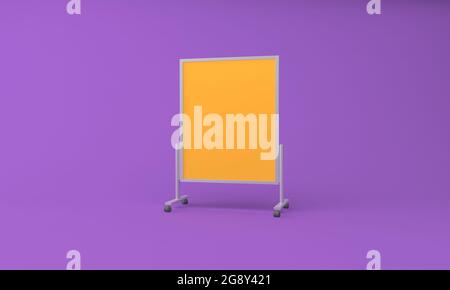 3D render of a metallic rolling board with blank space for images Stock ...