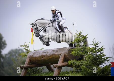 Gwendolen Fer riding Arpege de Blaignac during the cross country CCI4-S ...