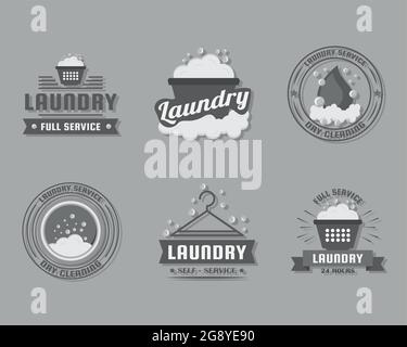 Laundry six stamps Stock Vector Image & Art - Alamy