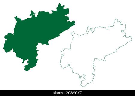 Ranipet district (Tamil Nadu State, Republic of India) map vector ...