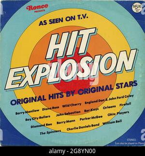 Hit Explosion - Vintage Record Cover Stock Photo - Alamy