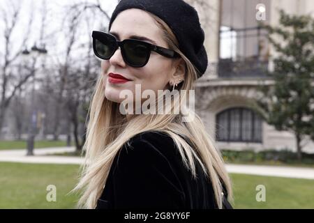 Chiara Ferragni - Streetstyle at Paris Fashion Week - France Stock ...
