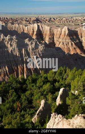 Pinnacles Overlook, Badlands National Park, South Dakota Stock Photo ...