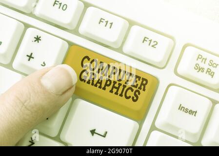 Sign displaying Computer Graphics. Business approach visual ...