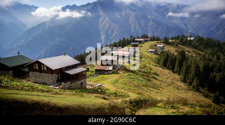 Turkey, Rize, Pokut Plateau, Historic Plateau Houses and Nature View ...