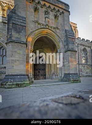 Romsey Abbey, a Norman church in the town of Romsey in Hampshire ...