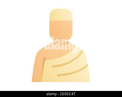 ihram muslim hajj single isolated icon with outline style vector ...