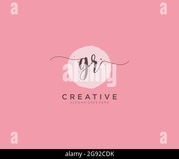GR wedding initials monogram logo ideas vector graphic Stock Vector ...