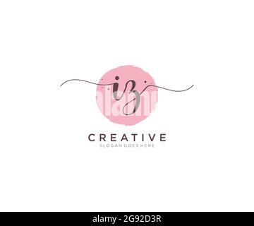 IZ initial wedding monogram logo design Stock Vector Image & Art - Alamy
