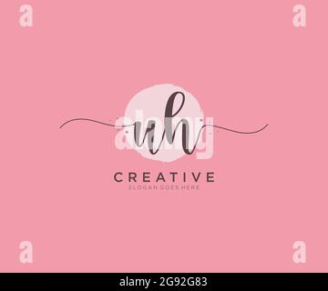 UH initial wedding monogram logo design Stock Vector Image & Art - Alamy