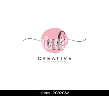 UK Feminine logo beauty monogram and elegant logo design, handwriting ...
