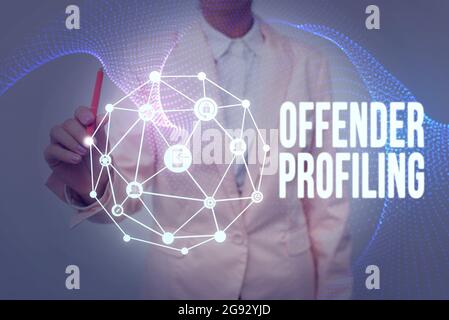 Handwriting text Offender Profiling. Concept meaning Develop profiles ...