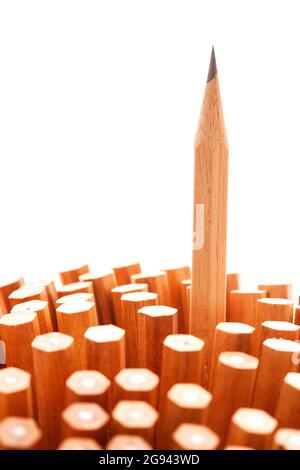 Group of sharpen and unsharp pencils Stock Photo - Alamy