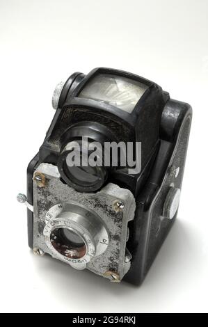 corroded camera, old camera, caotallex, damaged camera Stock Photo - Alamy