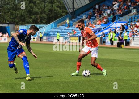 CJ Hamilton of Blackpool breaks with the ball Stock Photo - Alamy