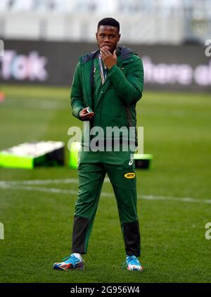 Aphelele Fassi during South Africa (springboks) captains run at the ...